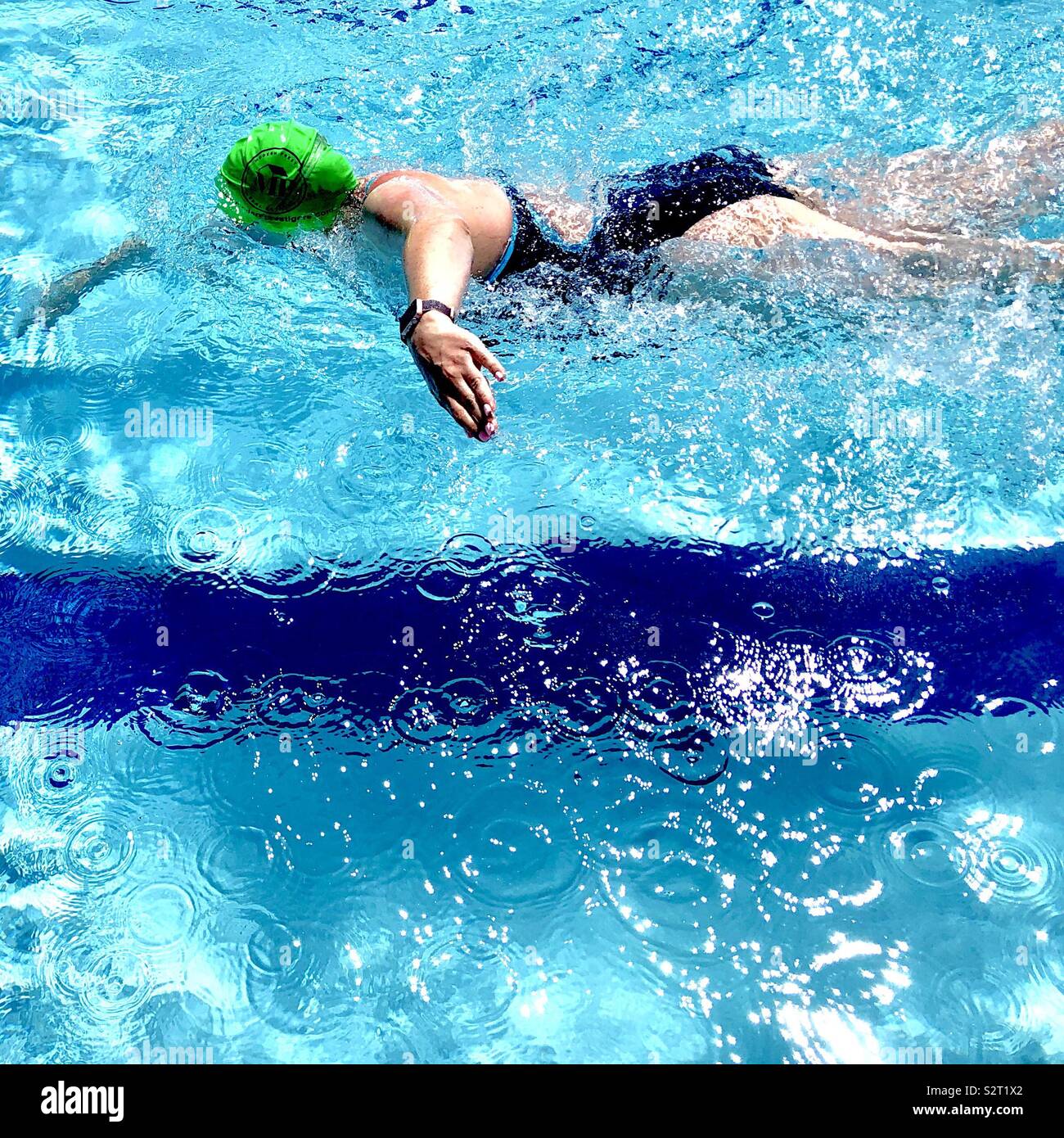 Swimmer swimming laps Stock Photo - Alamy