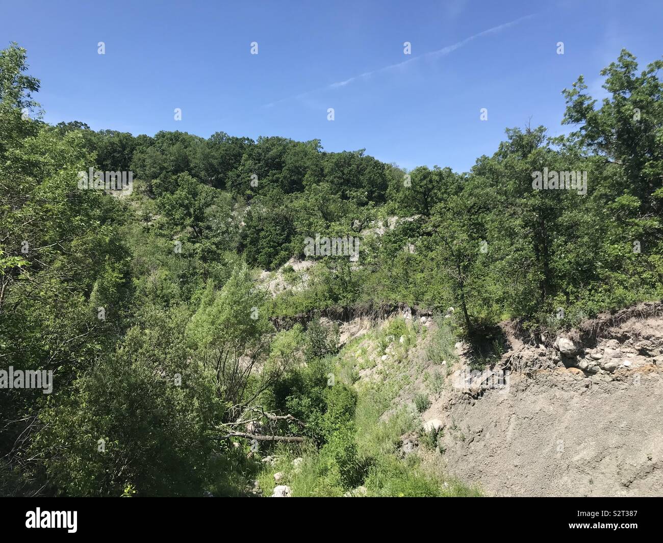 Looking out over the Pembina Valley at Pembina Valley Provincial Park ...