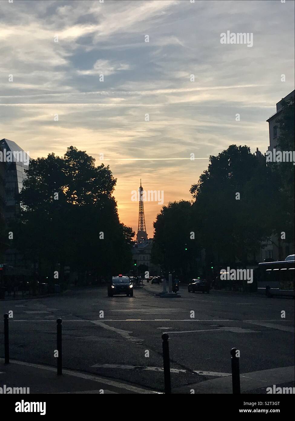 Sunset in Paris Stock Photo - Alamy