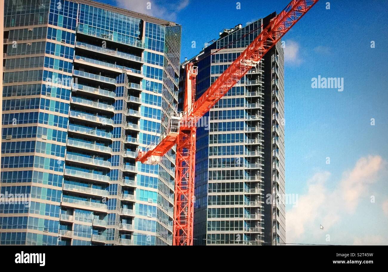 High rise construction, downtown Calgary, Alberta, Canada Stock Photo ...