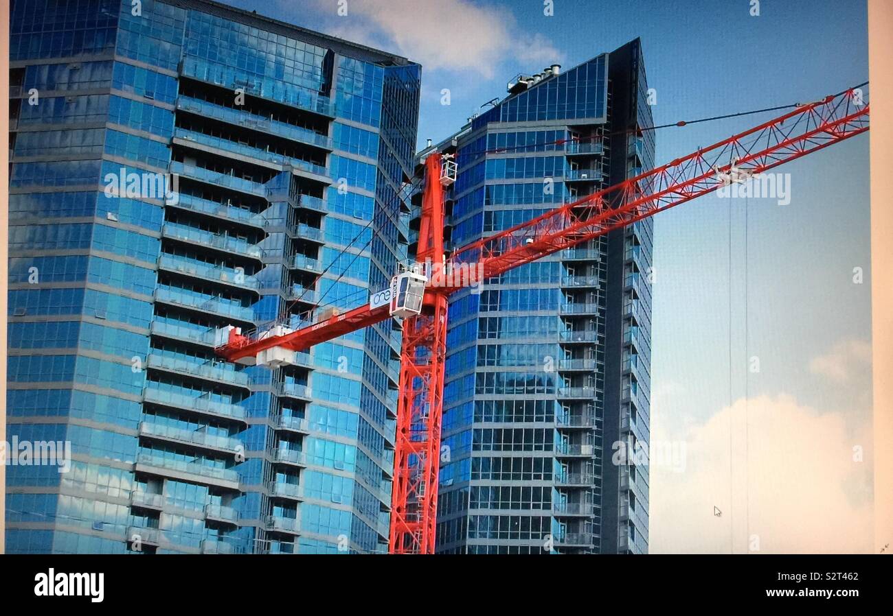 High rise construction, downtown Calgary, Alberta, Canada Stock Photo ...