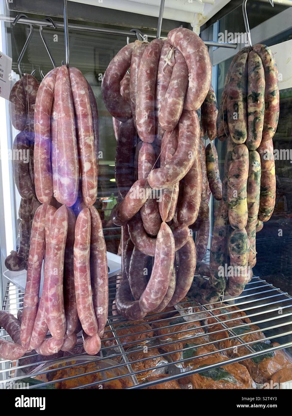 Sausages at butcher hi-res stock photography and images - Alamy