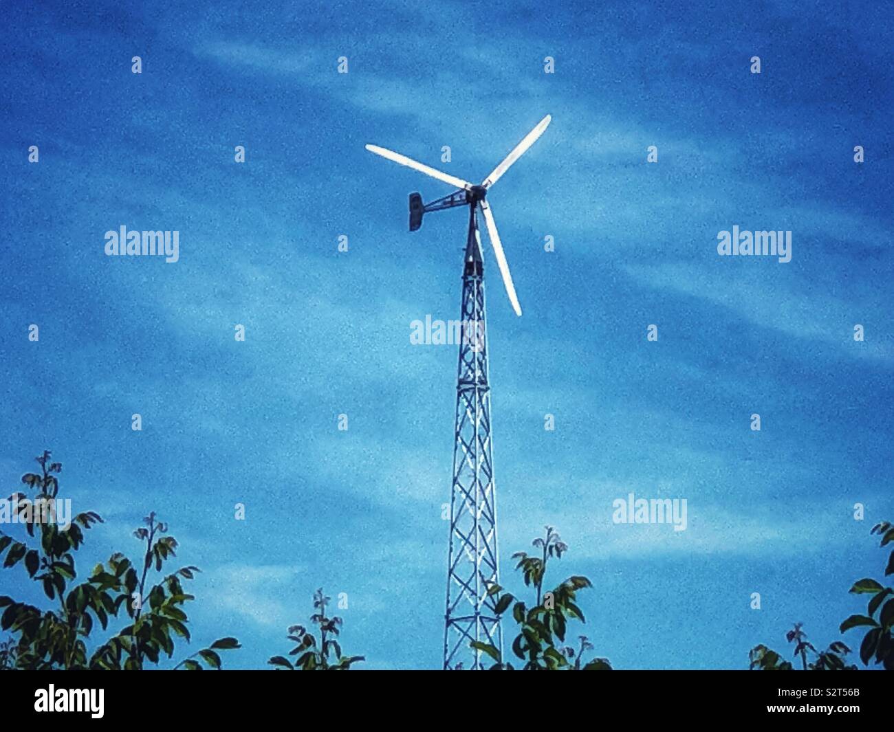 Wind power tower Stock Photo - Alamy