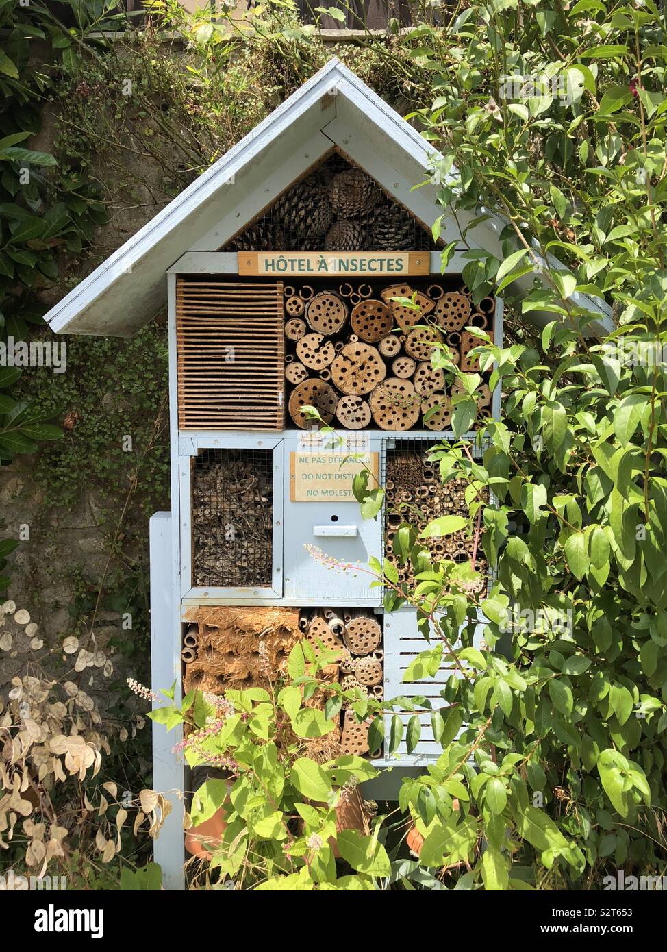 Insect hotel seen in a French village Stock Photo - Alamy