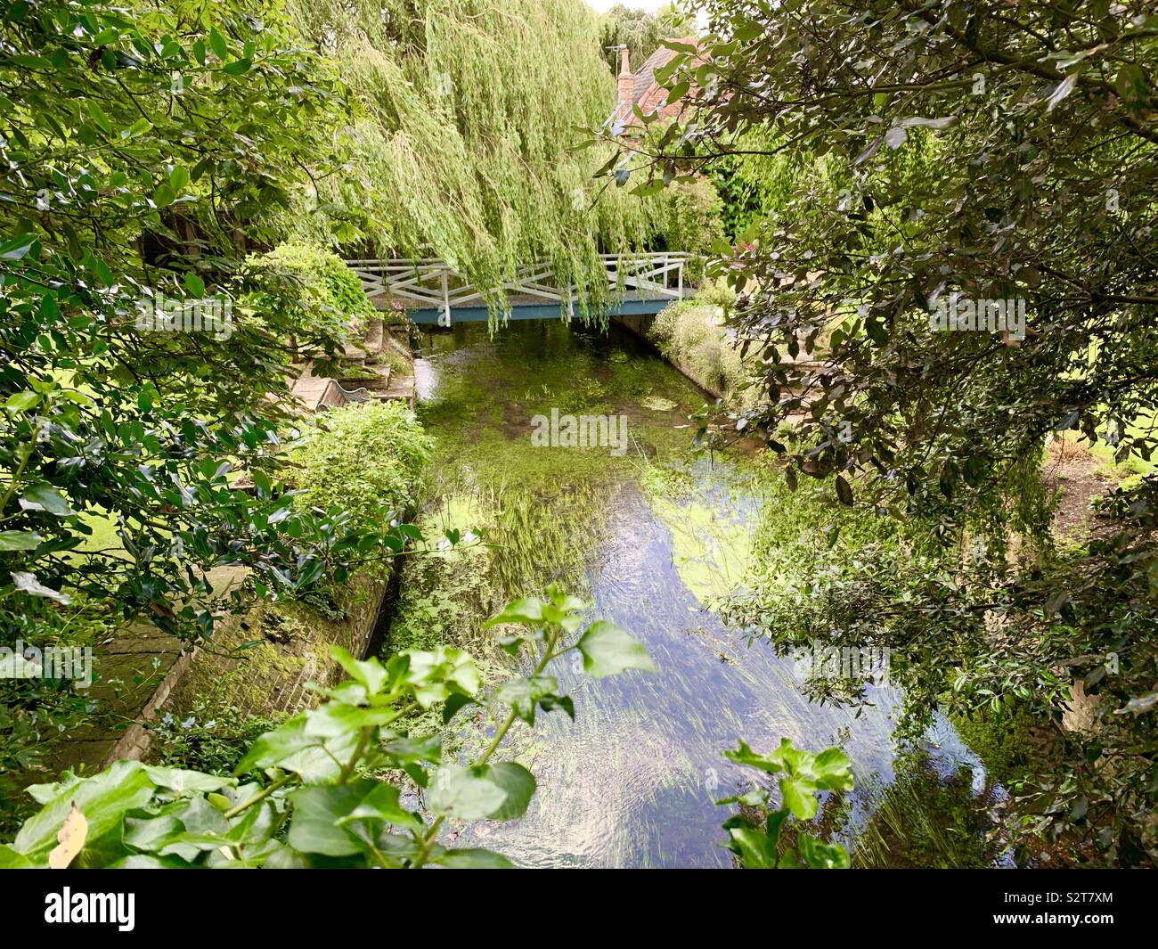 Small bridge and river Stock Photo - Alamy