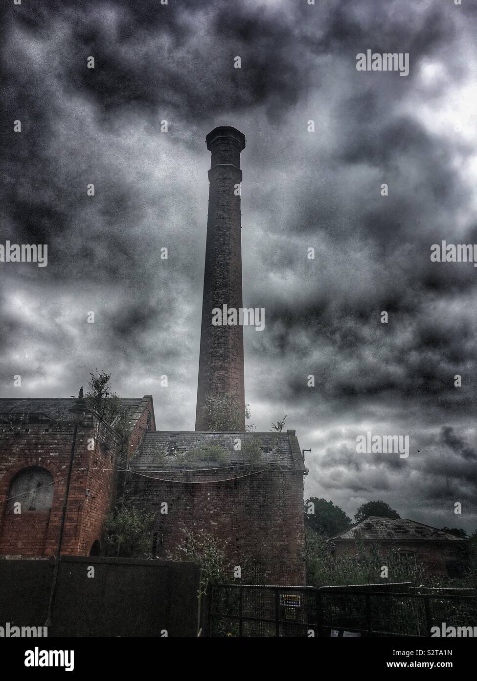 Old factory chimney in UK Stock Photo - Alamy