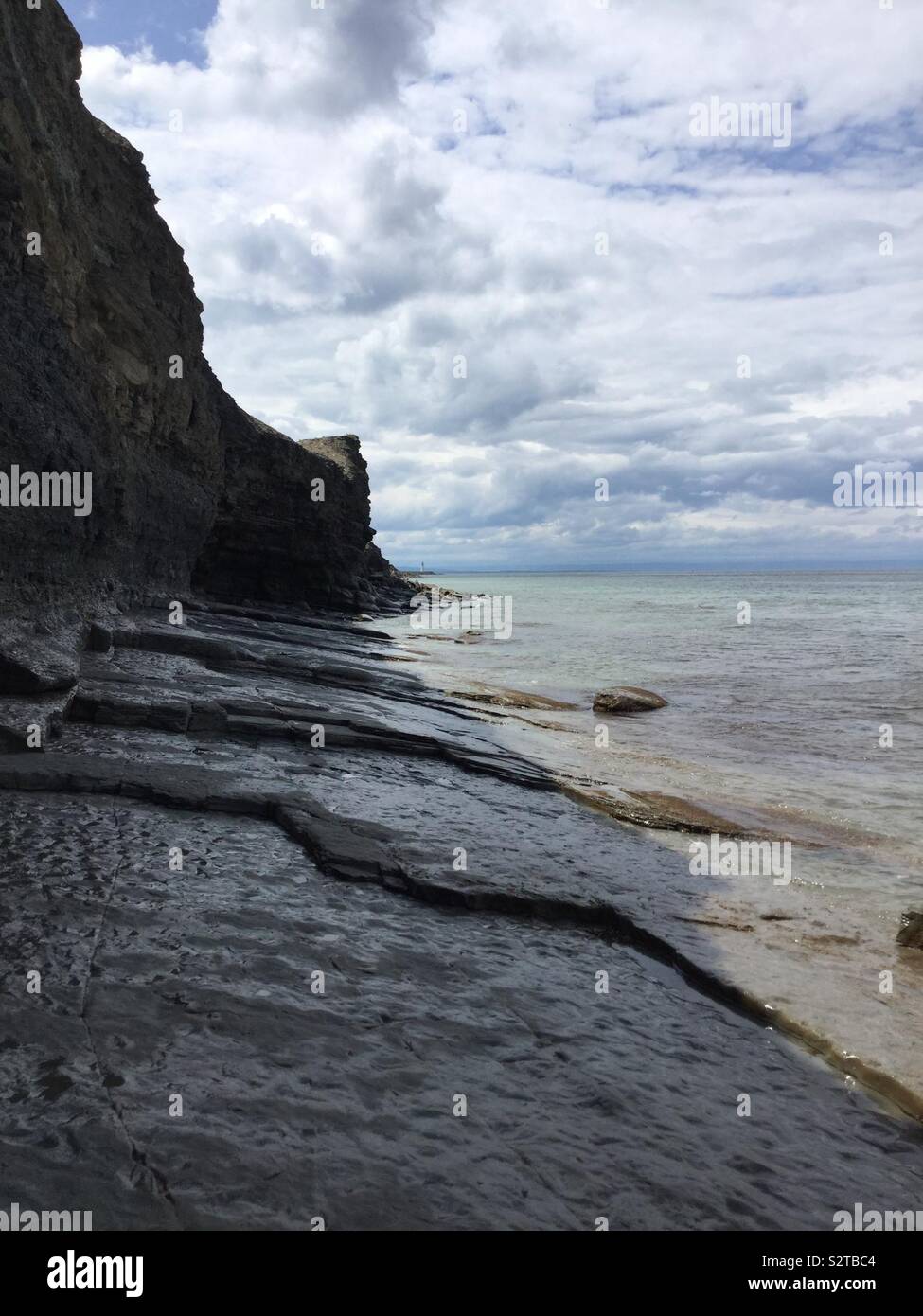 Slate Rock Beach Stock Photo - Alamy