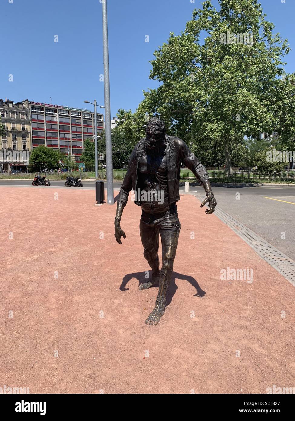 Frankenstein’s Monster statue in Geneva Stock Photo - Alamy