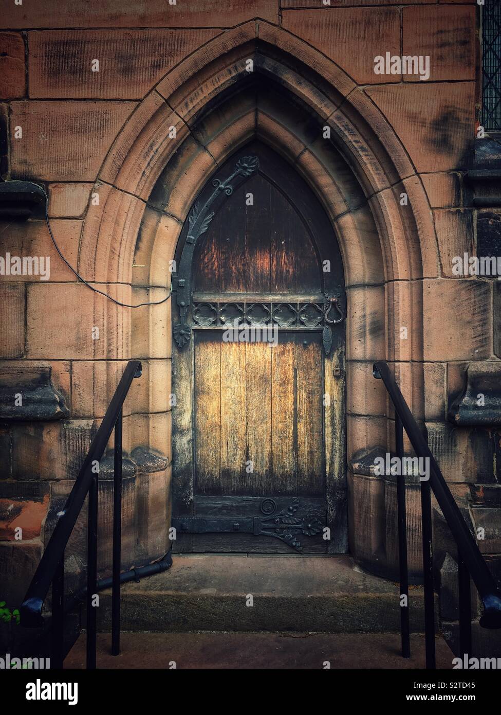 Steps to church entrance Stock Photo - Alamy