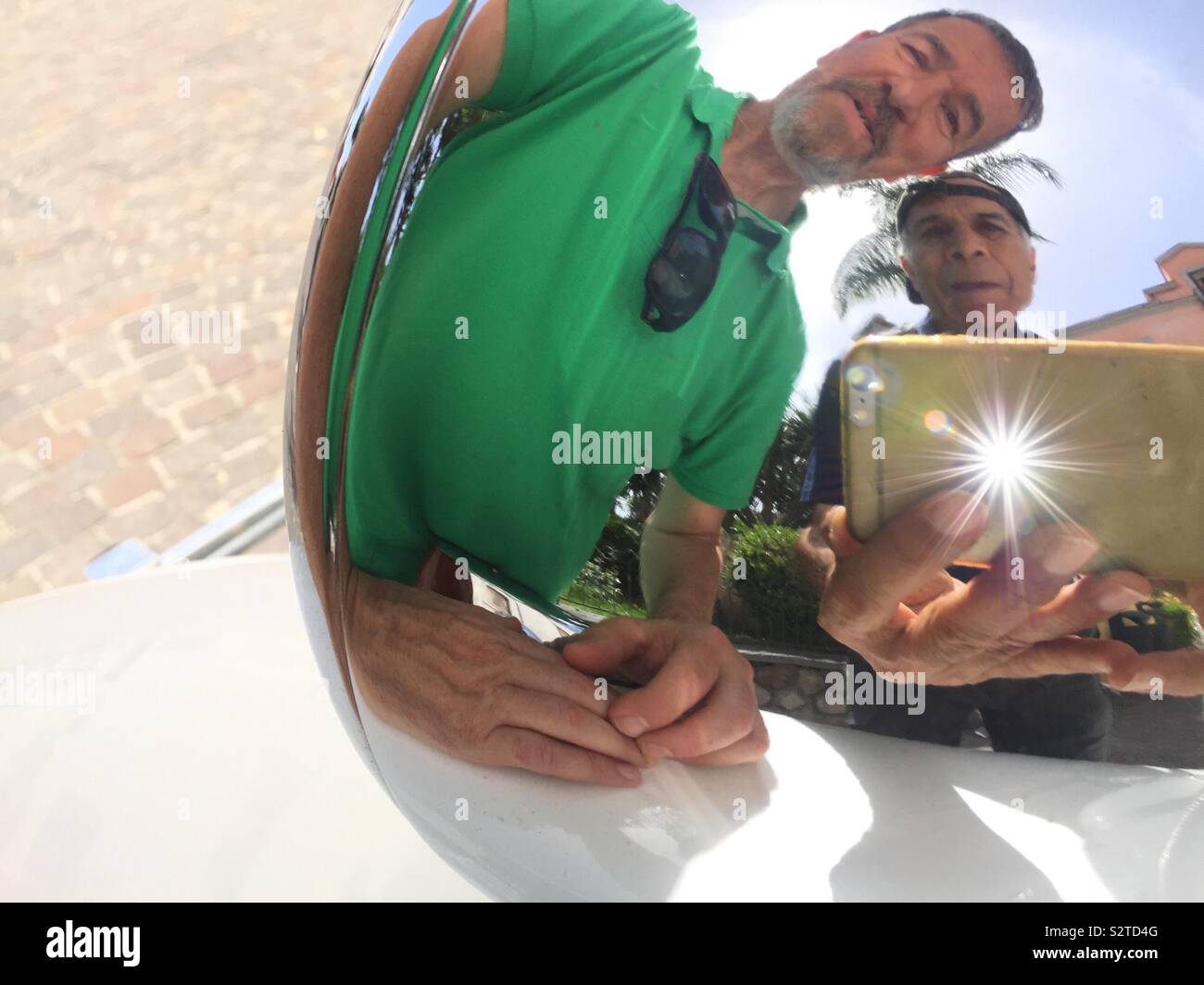 Two men and a spark, a selfie like no other. Connecting two men ...