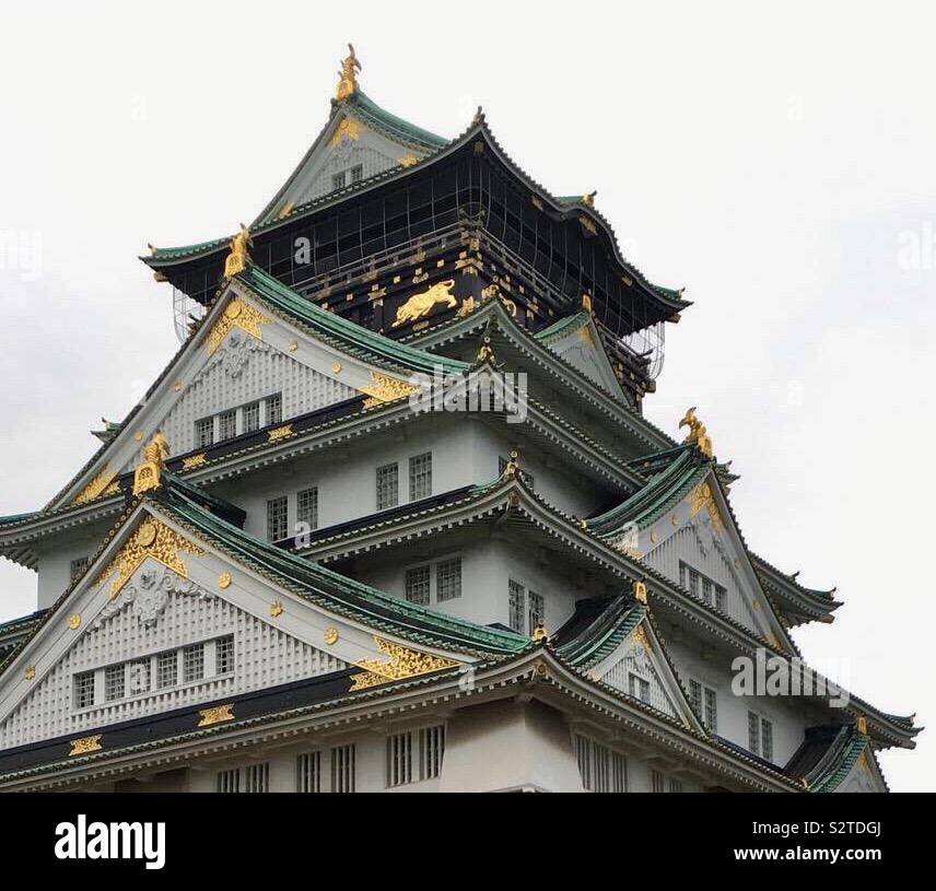 Japanese castle in the afternoon Stock Photo - Alamy