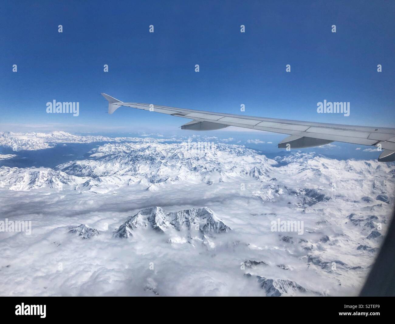 Flying above Europe in Spring Stock Photo - Alamy