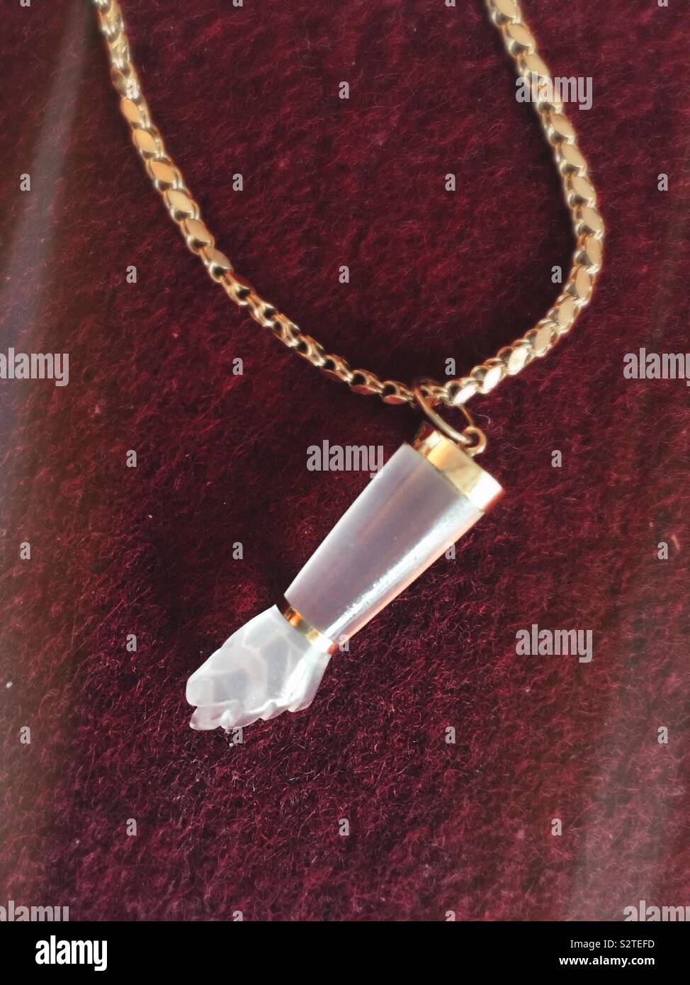 Pendant made out of stone depicting figa, A good luck charm in ...