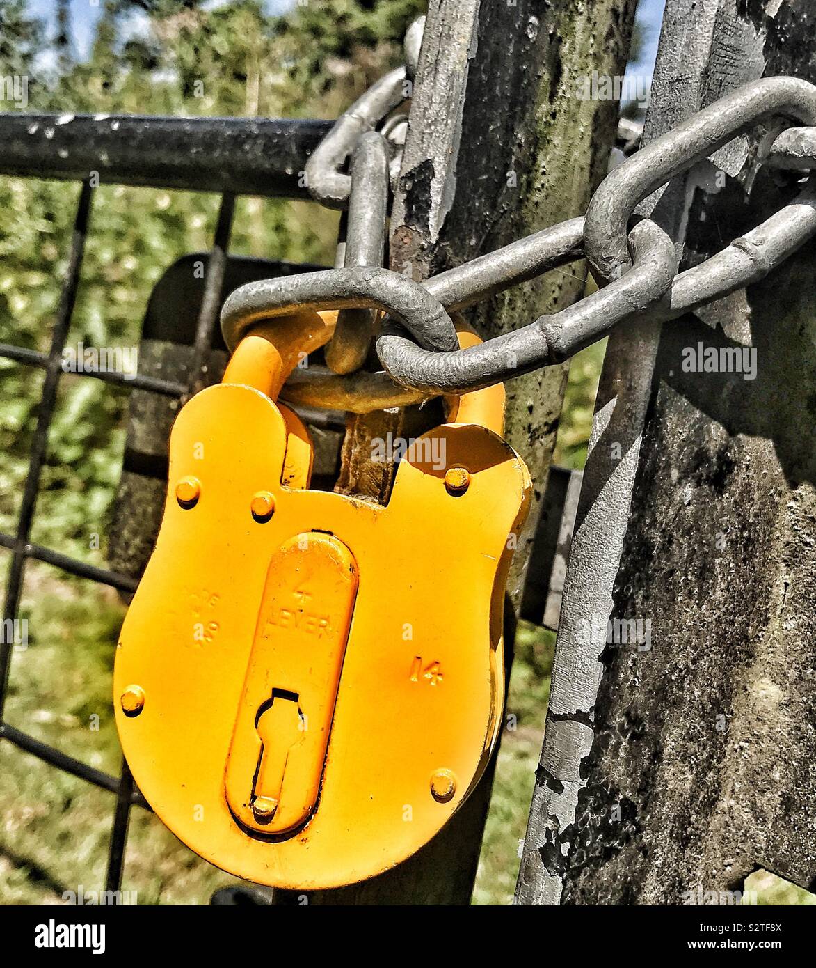 Padlocked Gate High Resolution Stock Photography and Images - Alamy