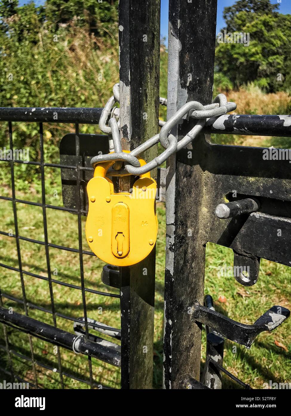 Padlocked Gate High Resolution Stock Photography and Images - Alamy