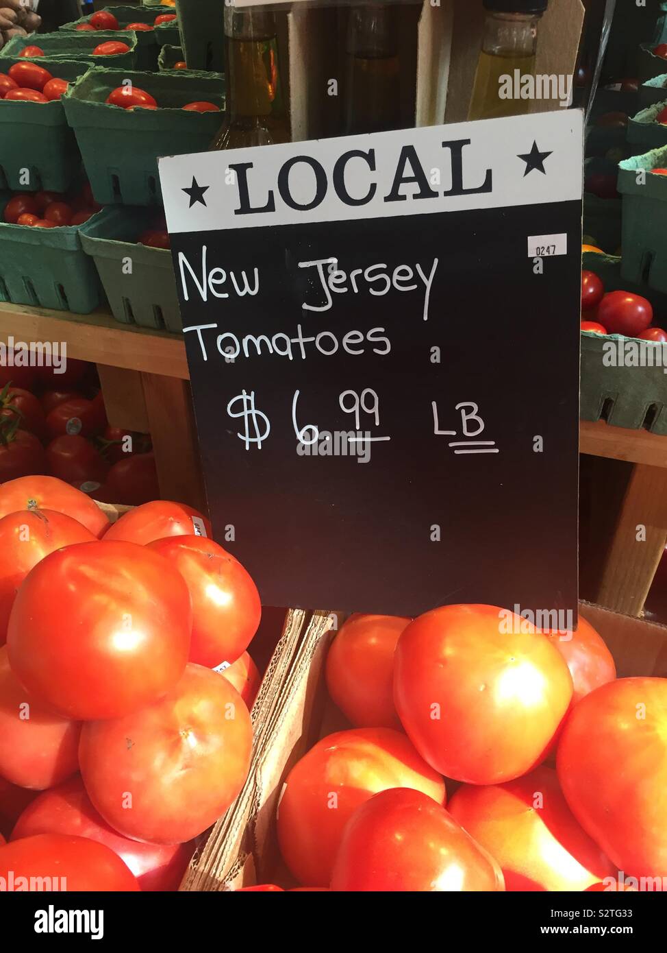 Fresh New Jersey tomatoes in the local produce aisle, New York City ...