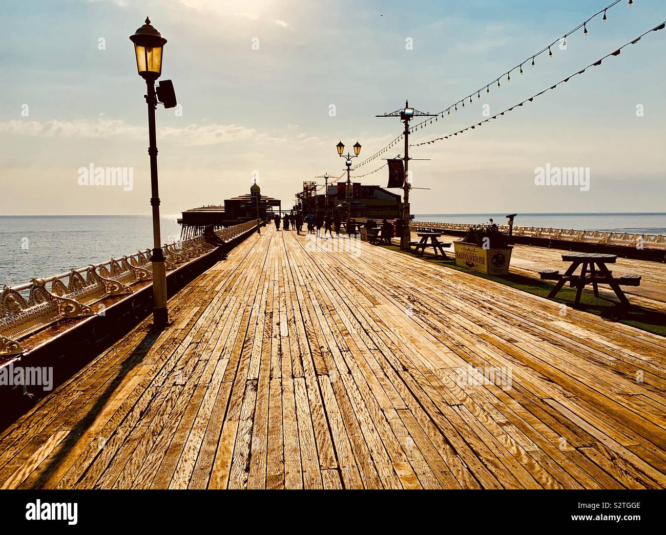 Victorian scene of pier Stock Photo - Alamy