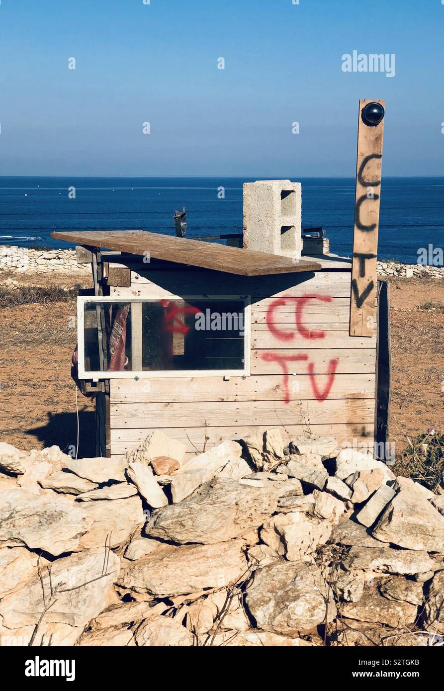 CCTV shed in Malta Stock Photo - Alamy