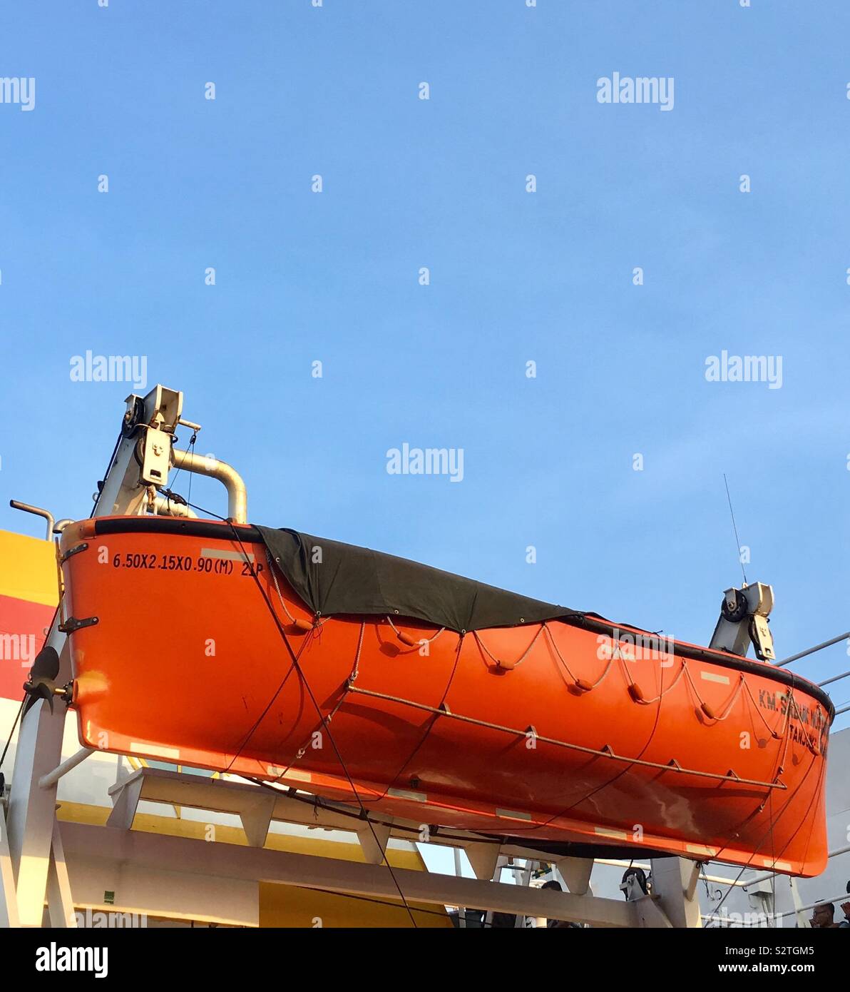 Never sailing without lifeboat Stock Photo - Alamy