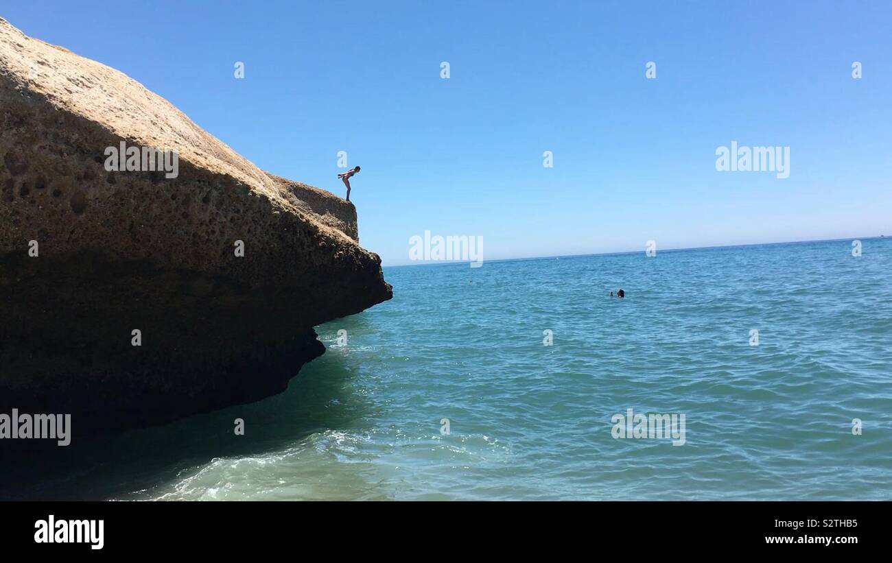 Diving at the beach in Spain Stock Photo - Alamy