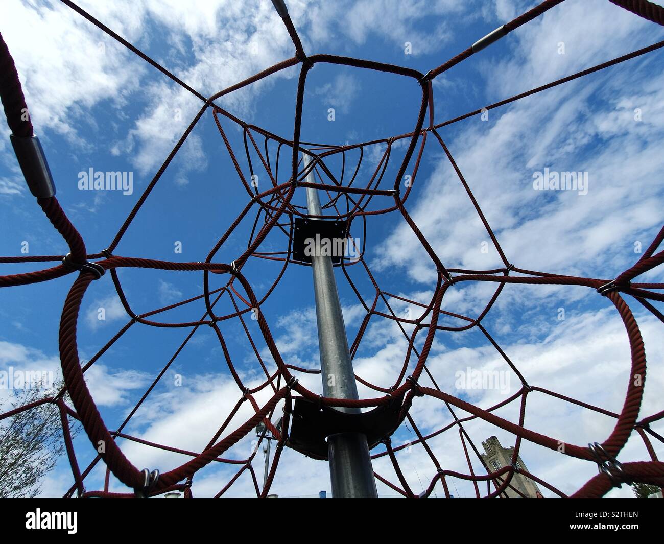 Rope climbing frame Stock Photo - Alamy