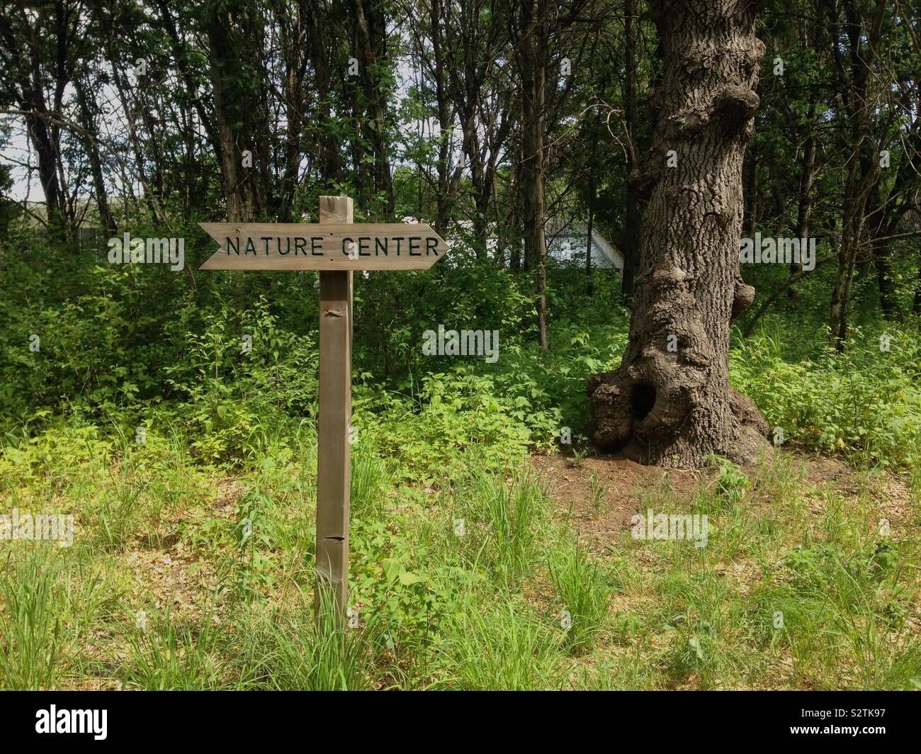 Nature Center Sign Stock Photo - Alamy