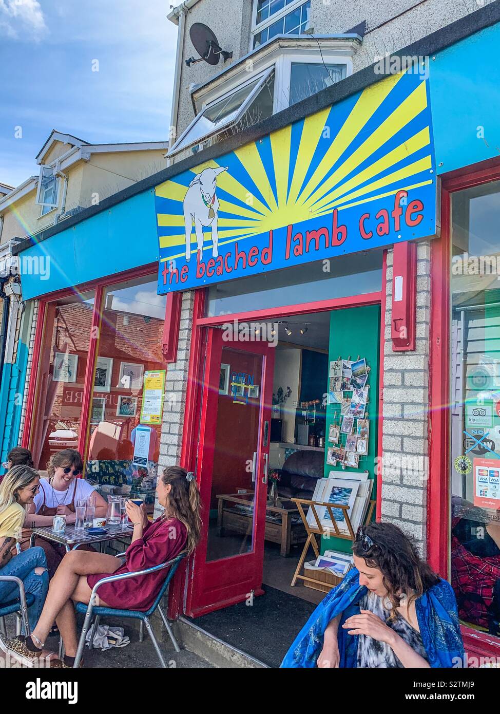 The beached lamb cafe in Newquay Cornwall Stock Photo - Alamy