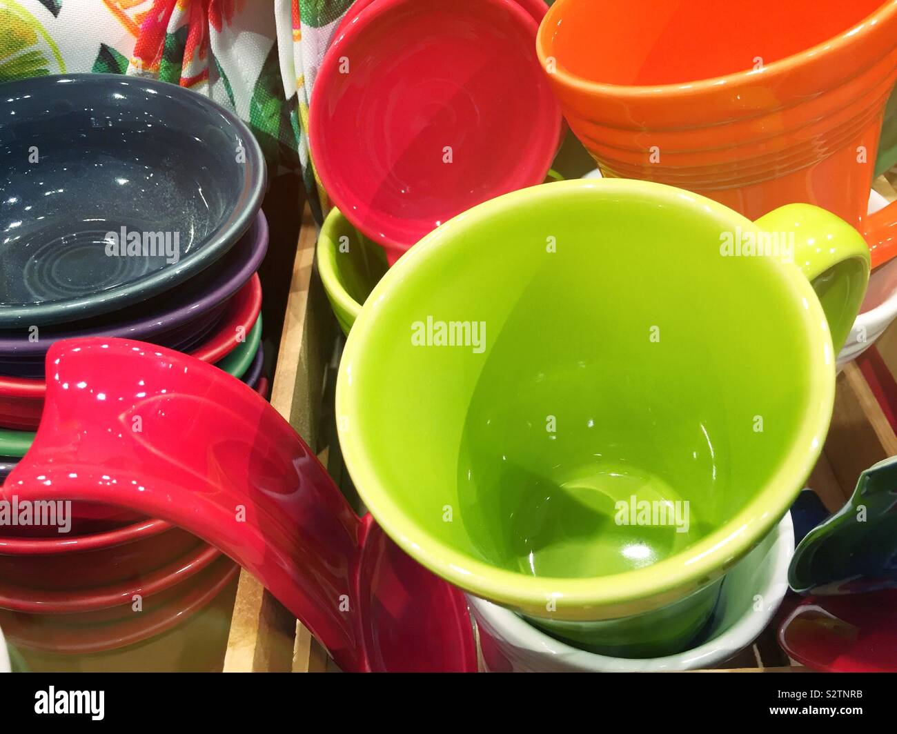Ceramic fiestaware display in a department store, USA Stock Photo - Alamy
