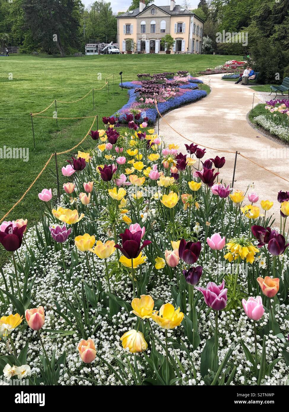 Geneva Botanical Gardens in Spring Stock Photo - Alamy