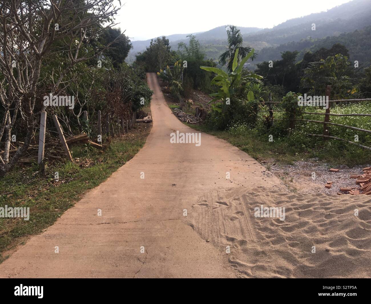 Empty Mountain Path Stock Photo - Alamy