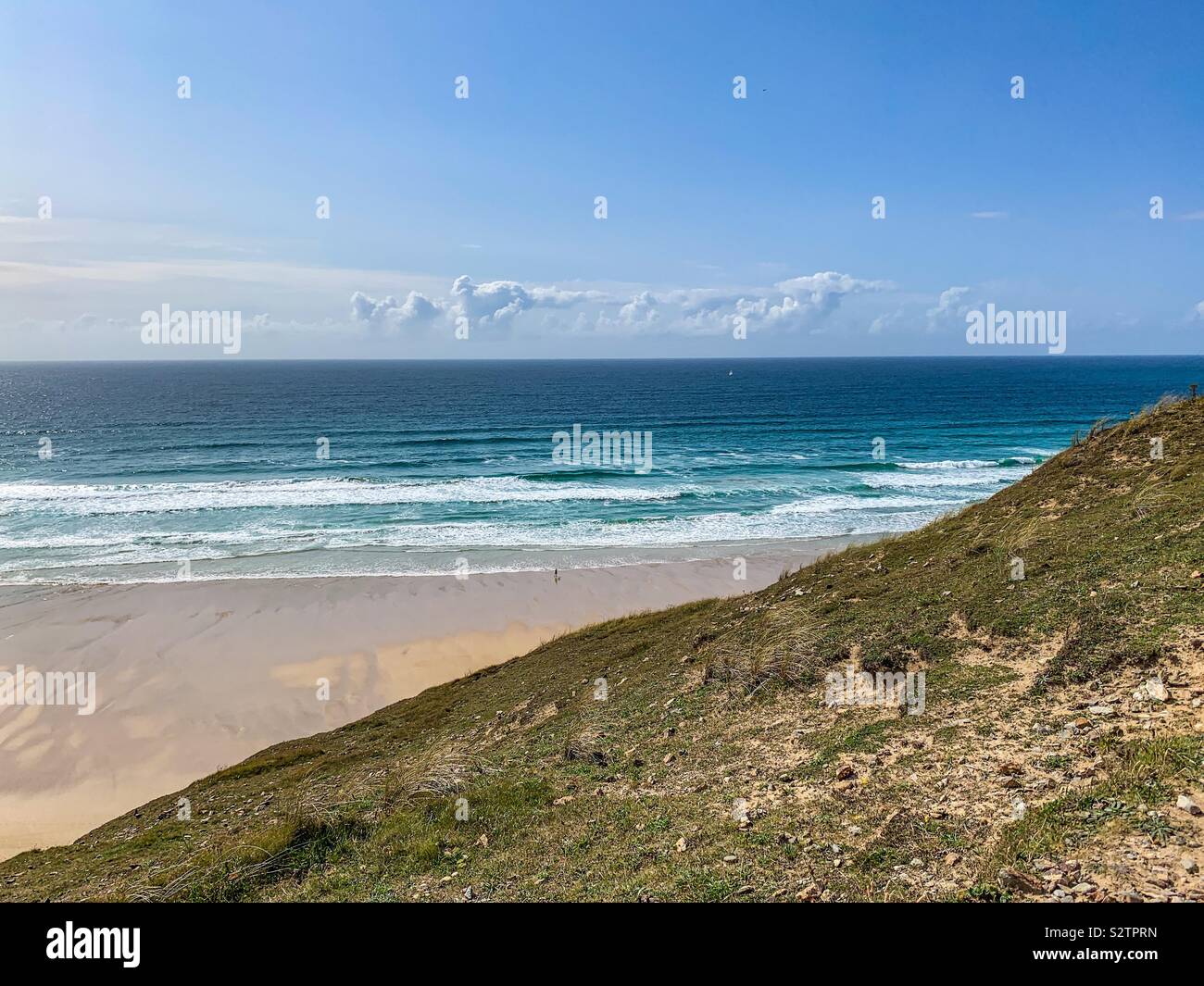 Perran beach in Perranporth Cornwall Stock Photo - Alamy