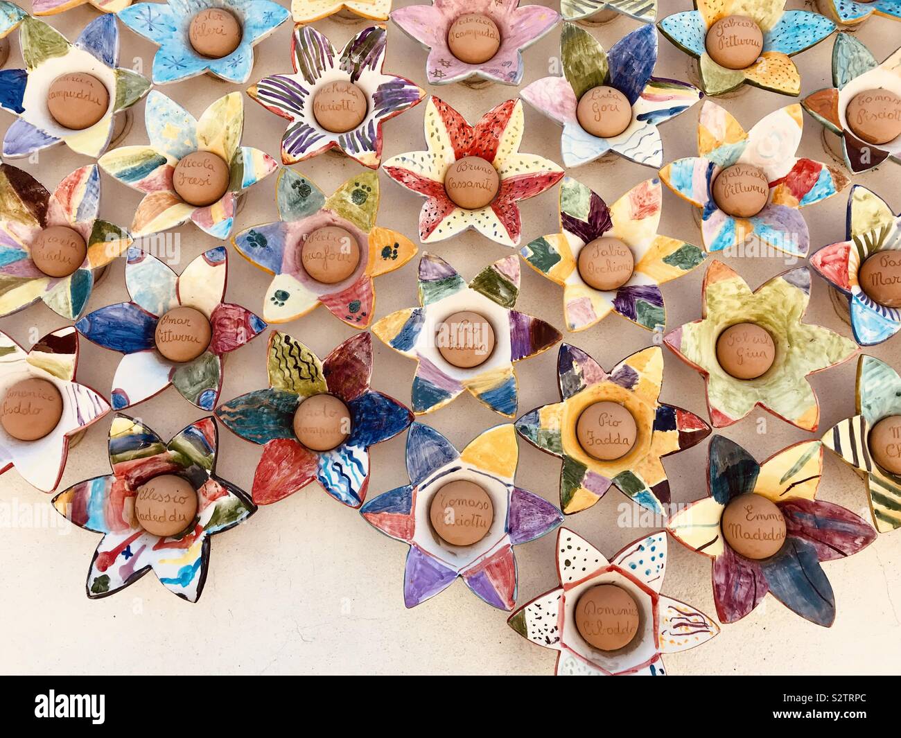 Ceramic wall art, Sardinia Stock Photo - Alamy