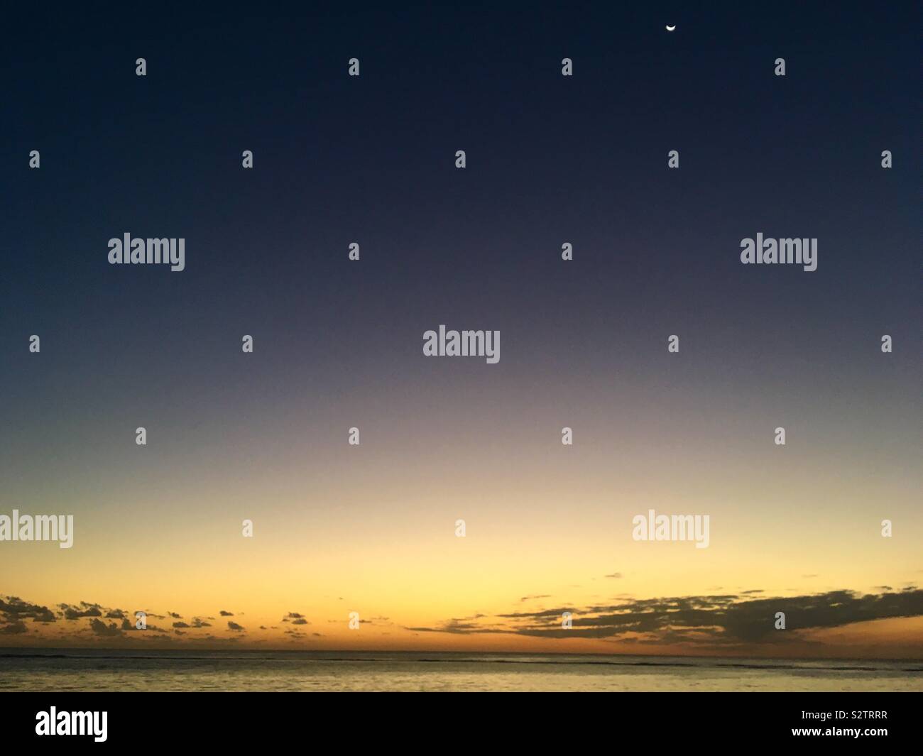 Moon on sunset sky hi-res stock photography and images - Alamy