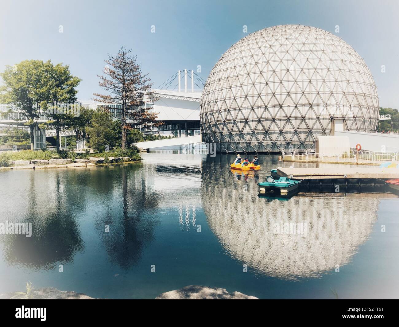 The iconic Cinesphere at Ontario Place in Toronto, Canada Stock Photo ...