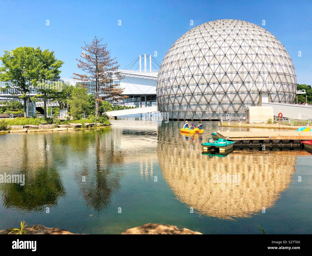 The iconic Cinesphere at Ontario Place in Toronto, Canada Stock Photo ...
