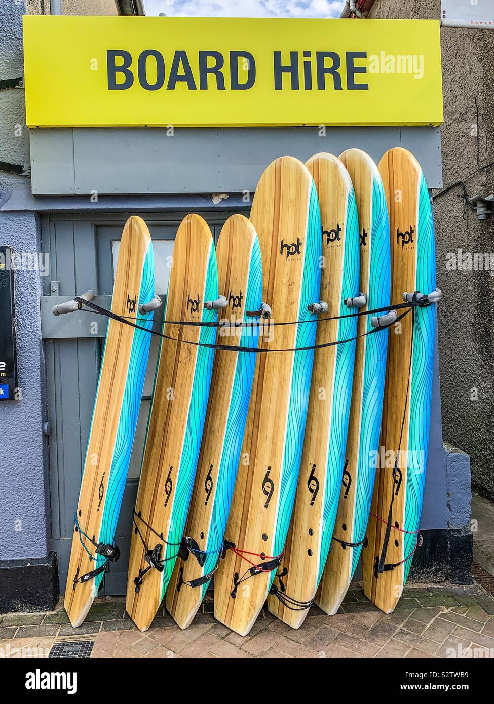 New surf boards for hire Stock Photo - Alamy