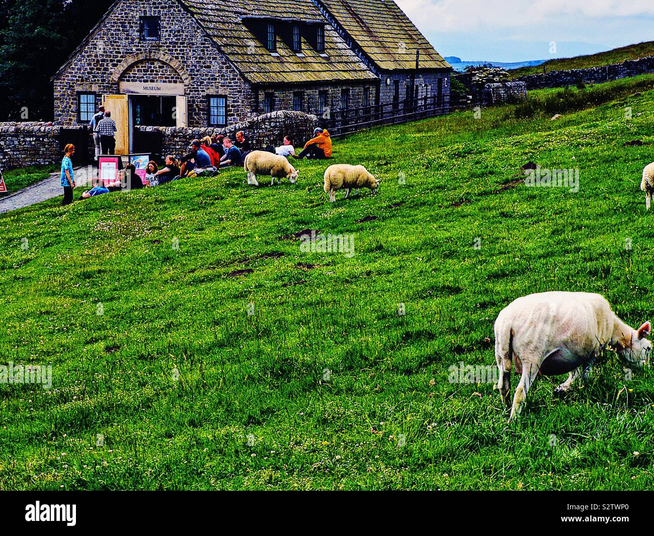 Museum at Housesteads Roman fort on Hadrian’s Wall, Northumberland ...