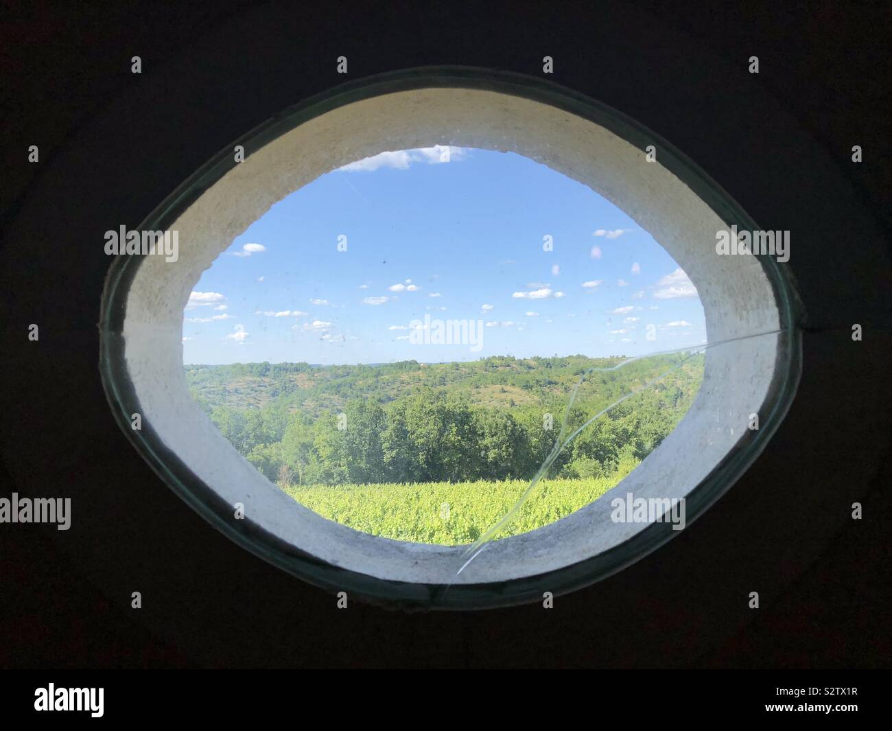 Through the oval window Stock Photo - Alamy