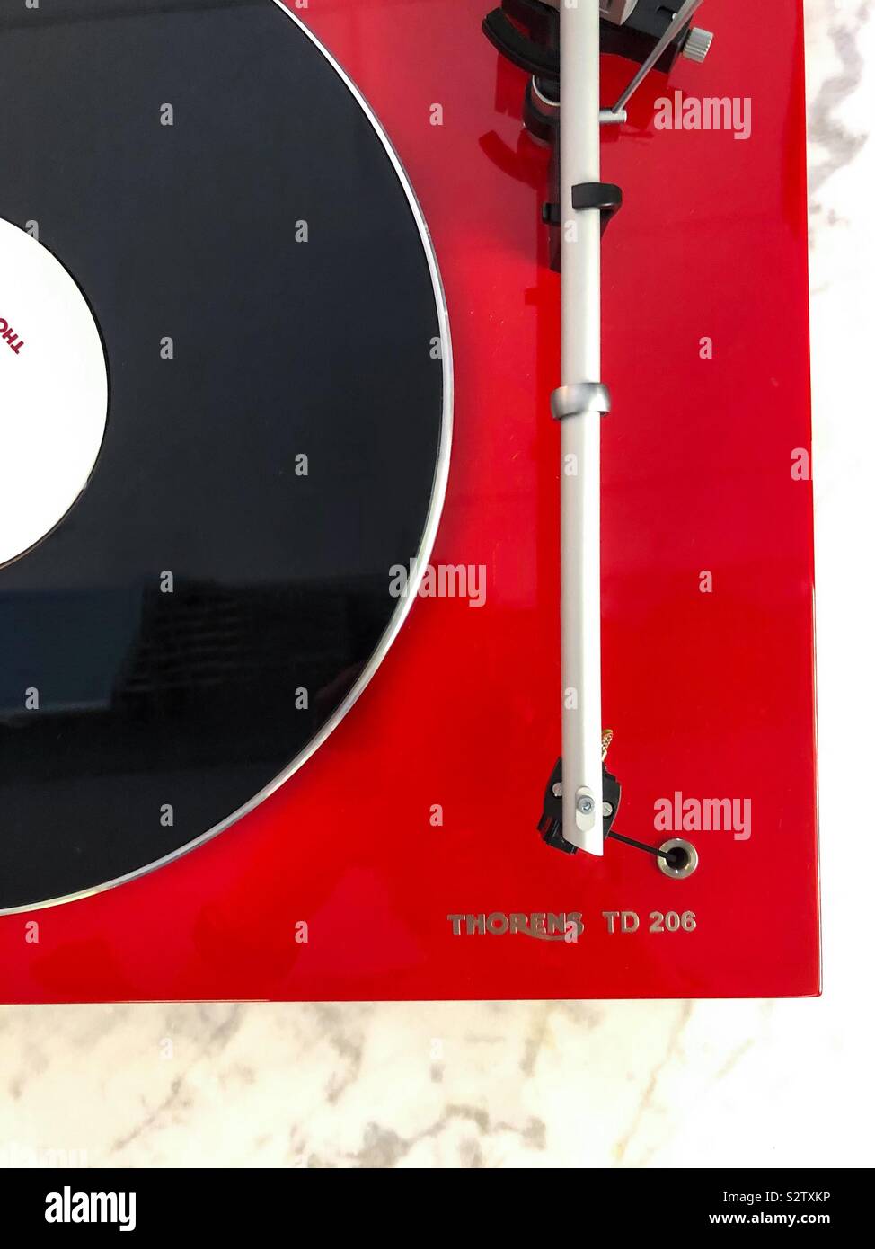 Turntable in Red Stock Photo - Alamy