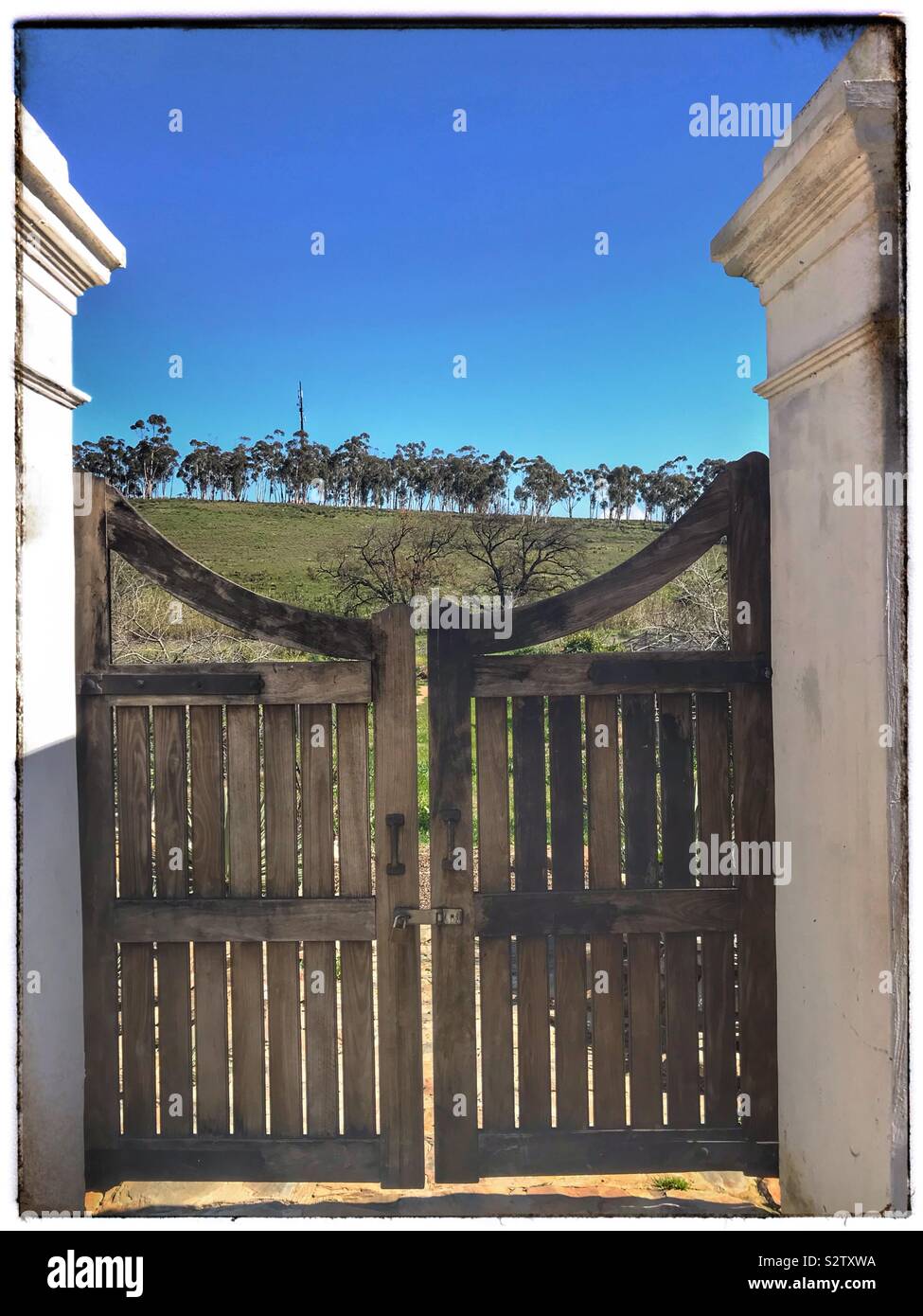 Wooden gates, Tulbagh, South Africa Stock Photo - Alamy