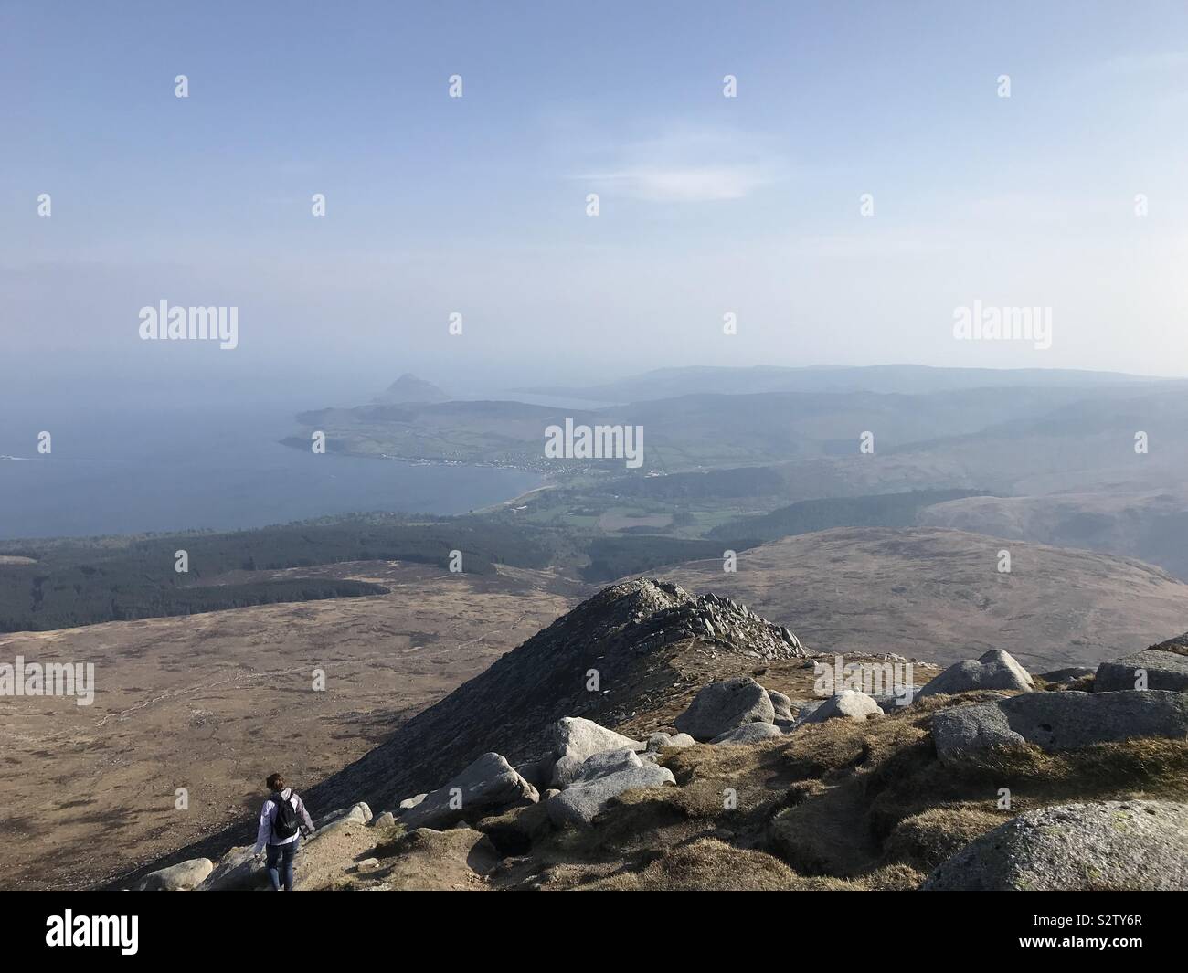 Goatfell, Isle of Arran, Scotland. The sunniest day in April Stock ...