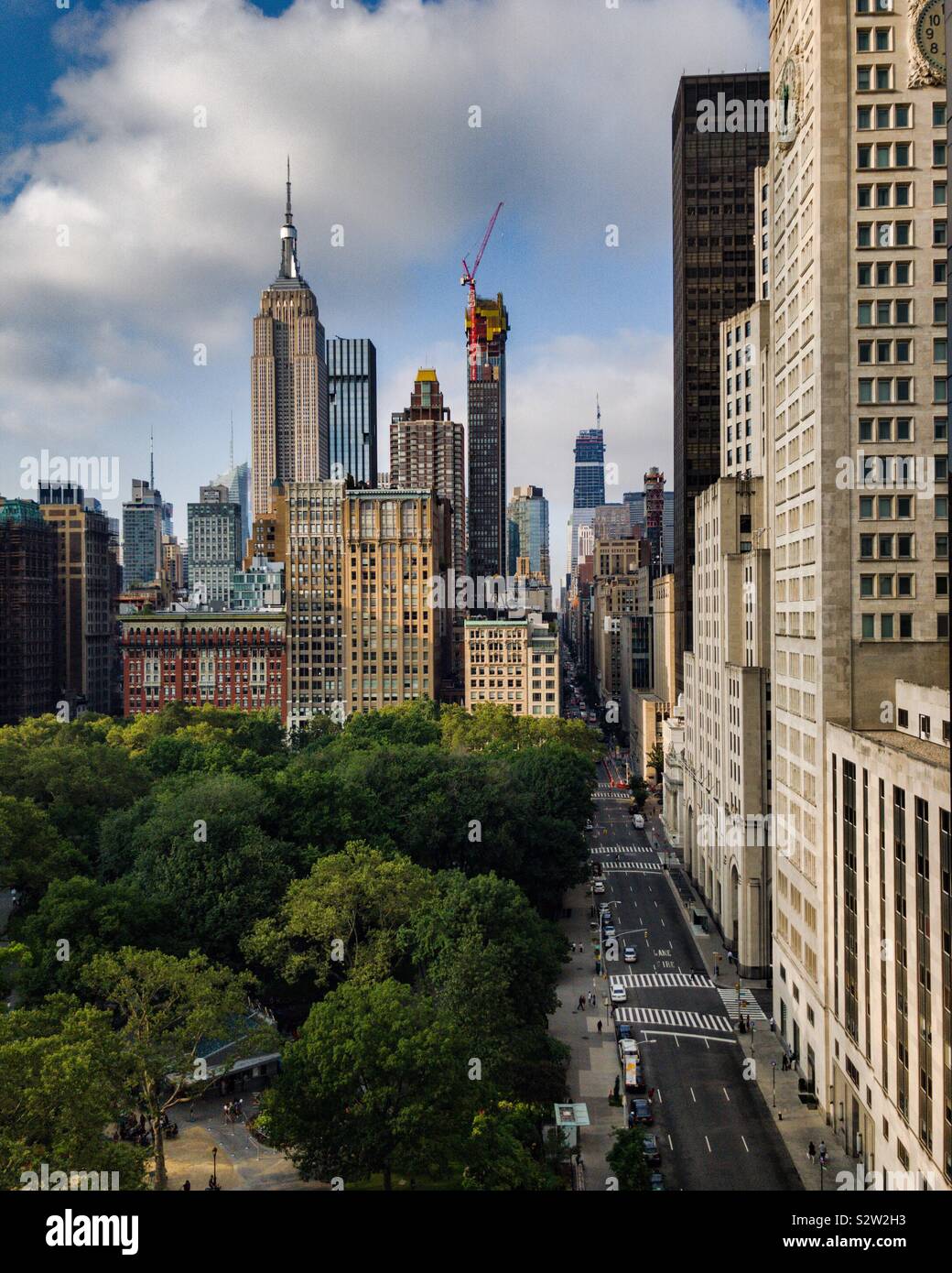 Madison Park and view of Midtown Manhattan from Above Stock Photo - Alamy
