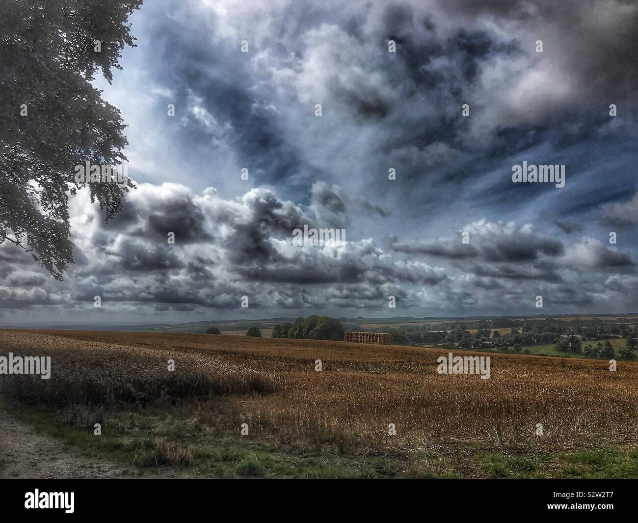 Dramatic agricultural landscape Stock Photo - Alamy