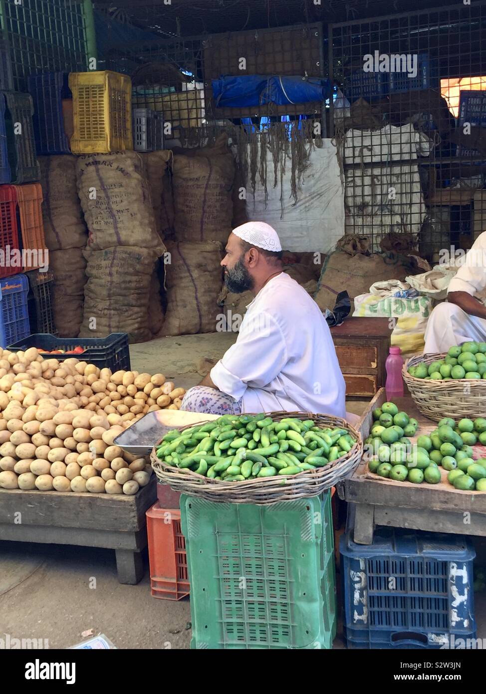 Food market India Stock Photo - Alamy