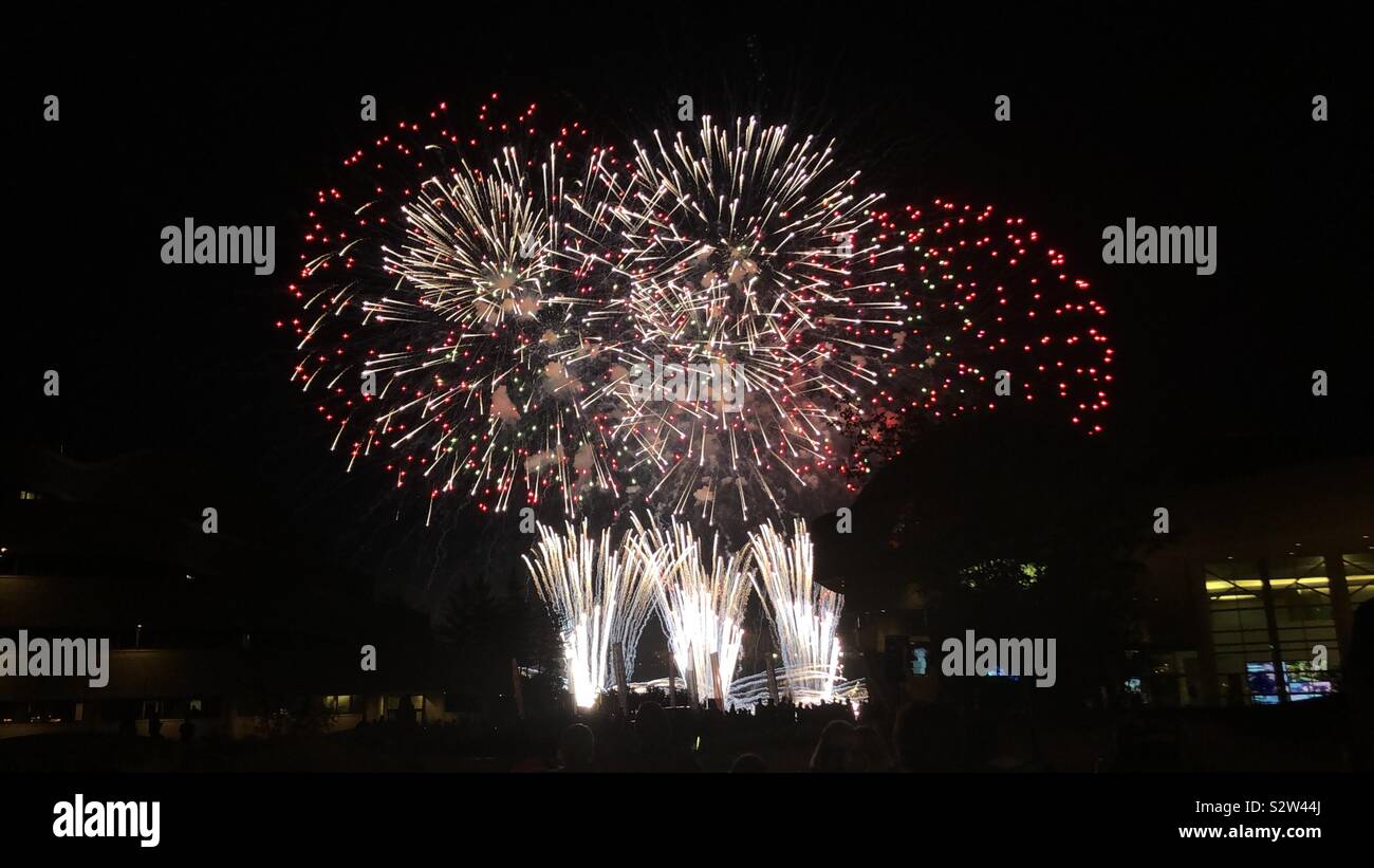 Chile Fireworks Show Stock Photo - Alamy