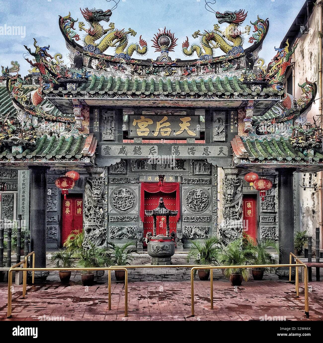 The Hainan Thean Hou Temple in the Old Town of George Town, Penang ...