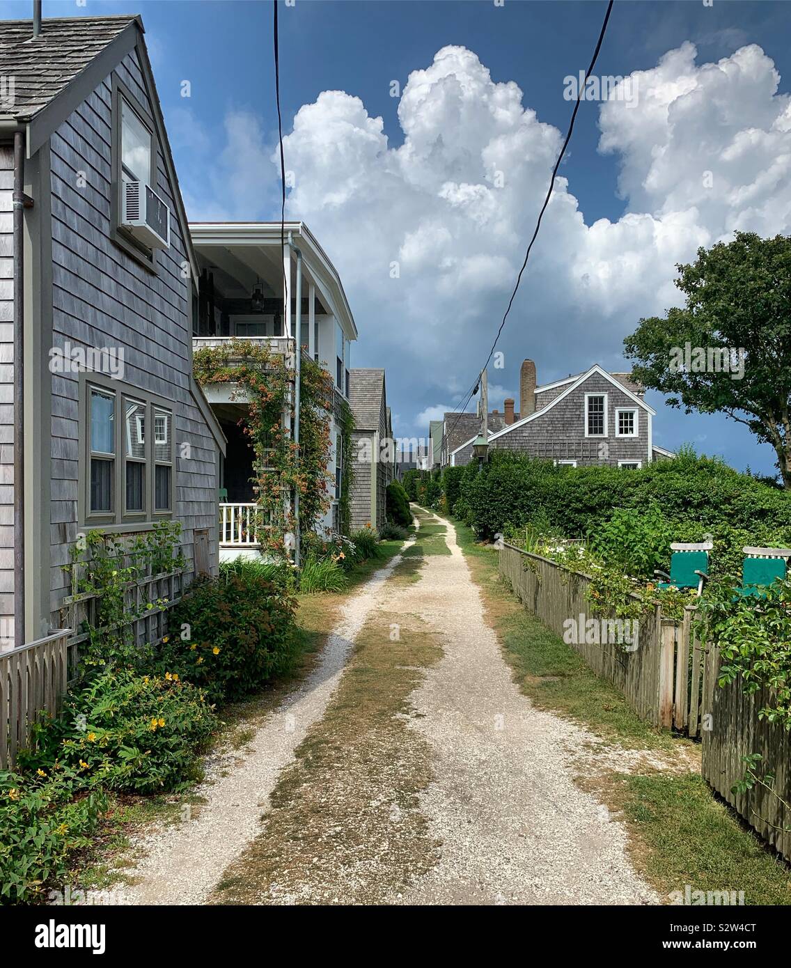 Homes in the town of Siasconset, Nantucket Island, Massachusetts ...