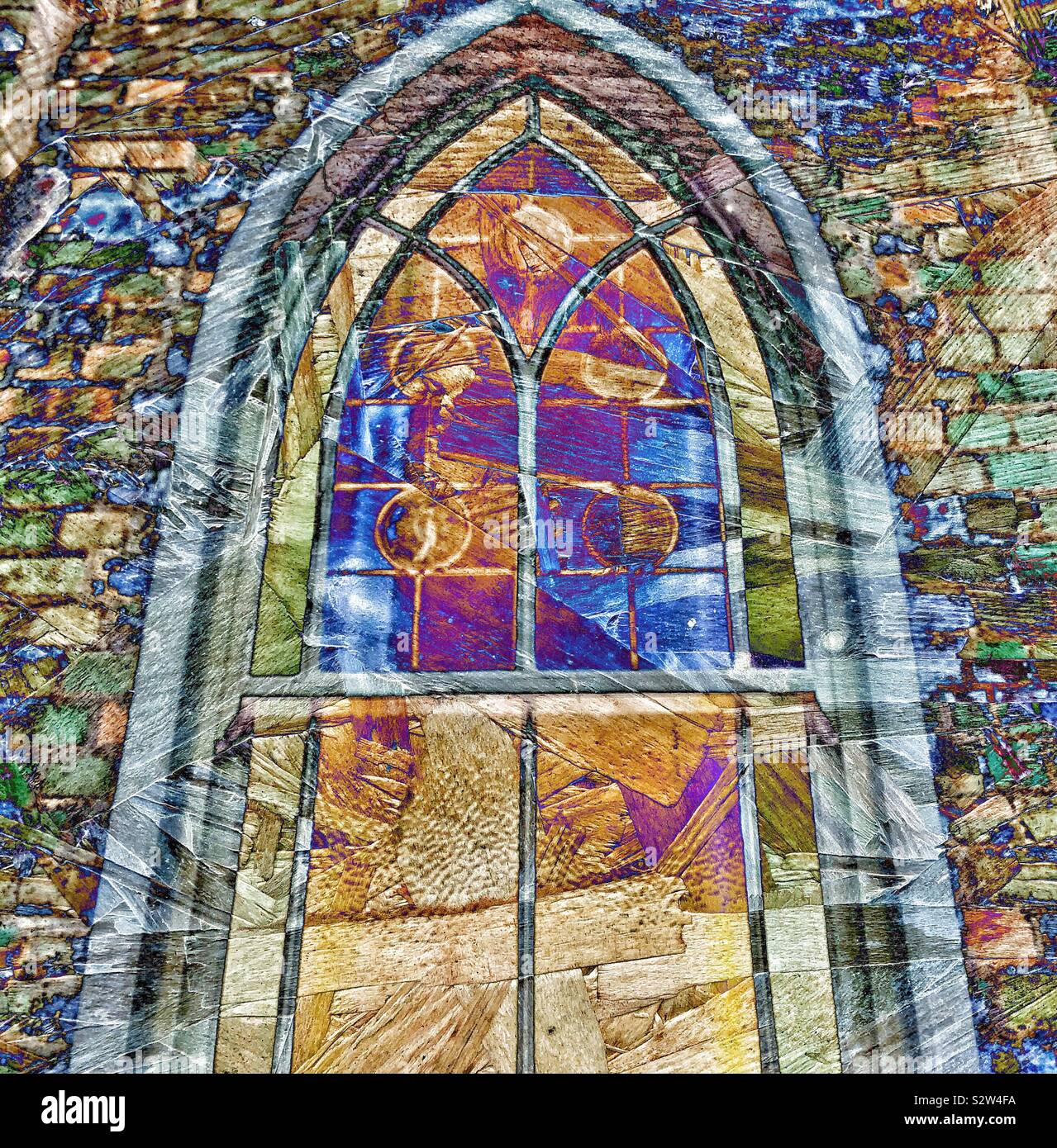 Abstract stained glass window Stock Photo - Alamy