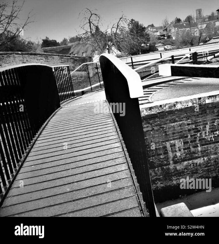 Bridge over canal Stock Photo - Alamy