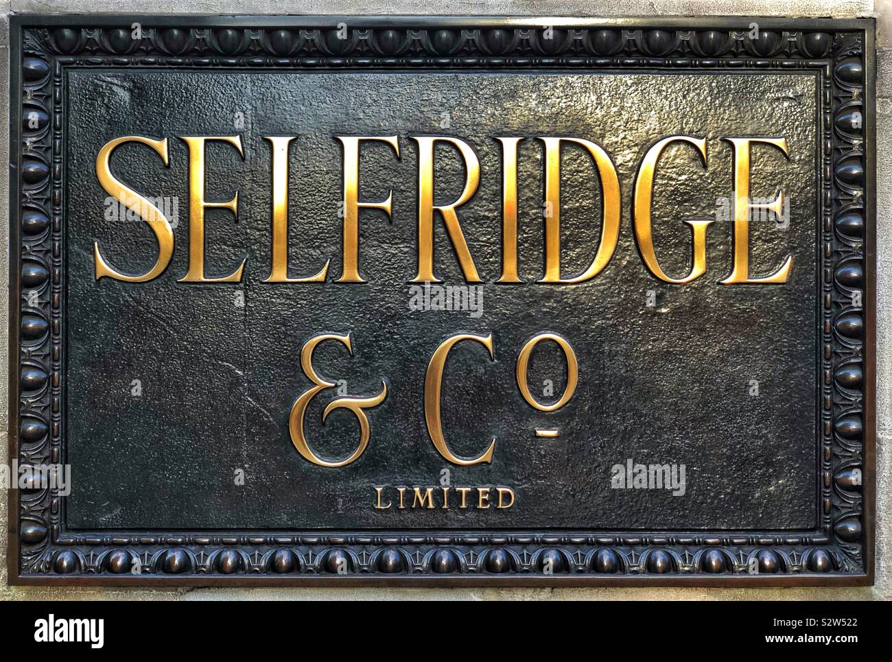 Selfridges store in London - Selfridge & co iconic original sign ...